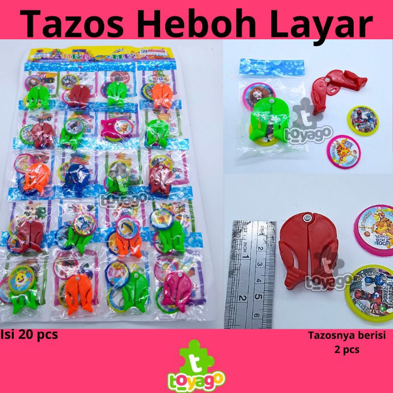 LAYAR Tazos Exciting Ph Screen Toy contains 20 Pcs (tazos exciting ...