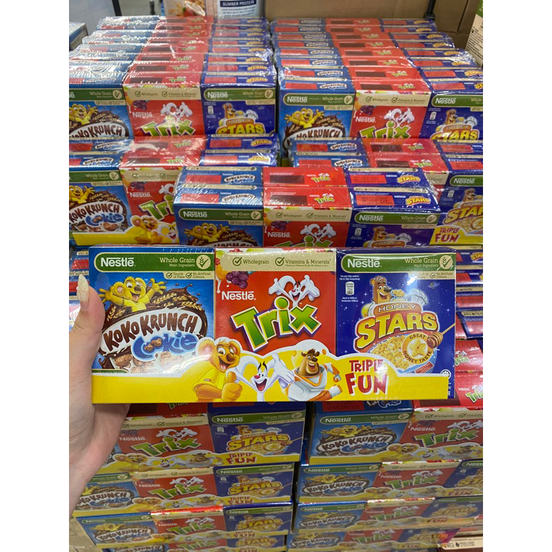 Nestle triple fun pack cereal kokokrunch cookie+trix+honey stars ...