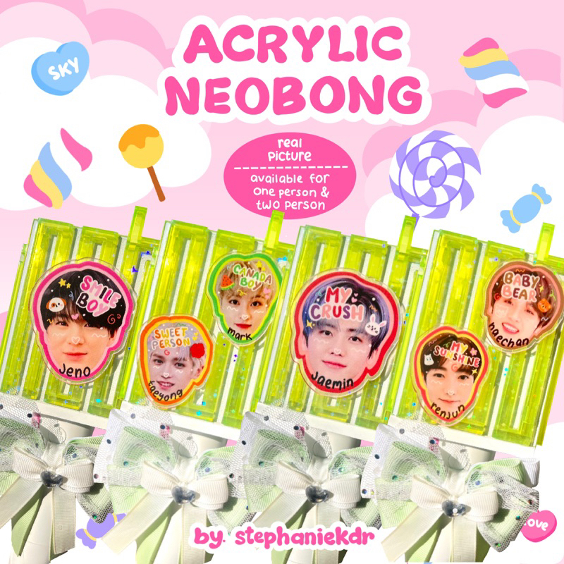GANTUNGAN Deco Lightstick nct] acrylic neobong Keychain nct Lightstick ...