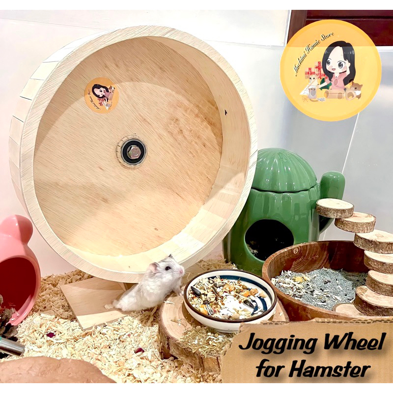 KAYU [ 25/27 CM ] Hamster Wooden Wheel Toy | Hamster Wooden Jogging ...