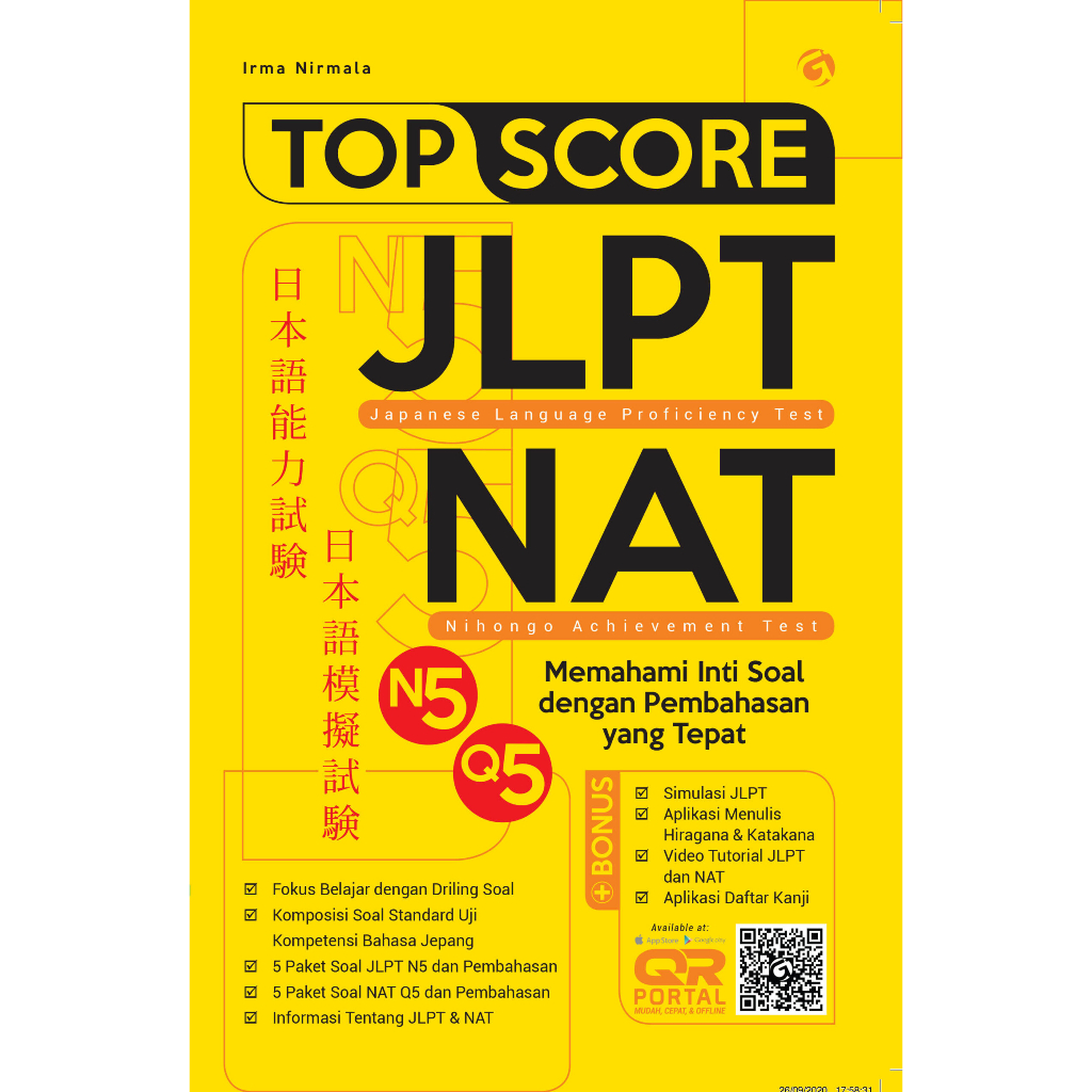 Top SCORE JLPT - NAT JAPANESE LANGUAGE PROFICIECY TEST NIHONGO ...