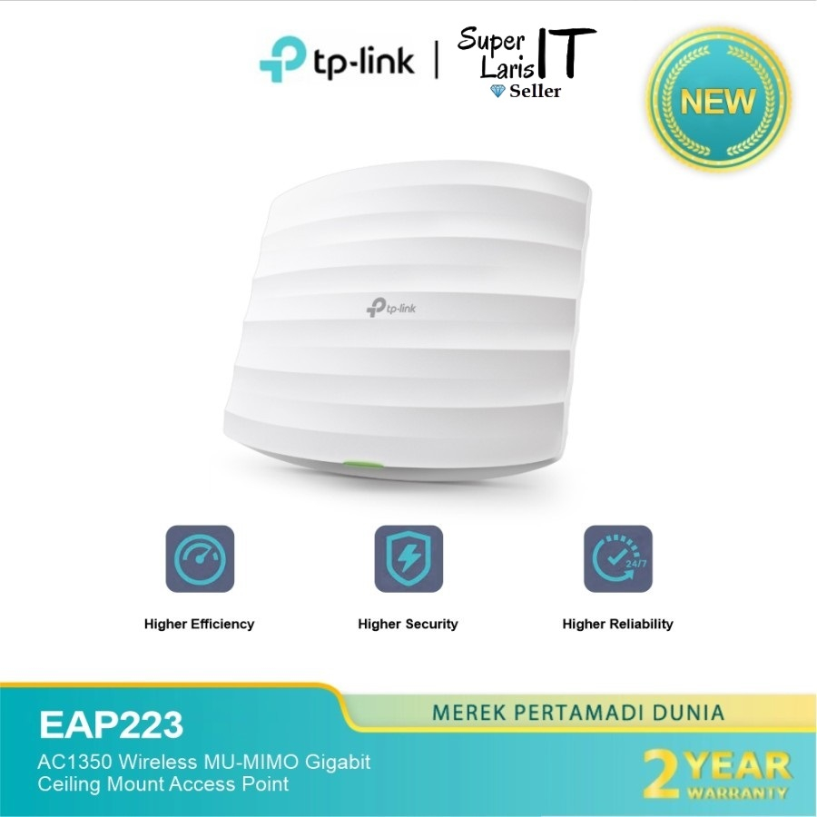 TPLINK EAP223 AC1350 Wireless Dual Band Gigabit Celling Mount | Shopee Malaysia