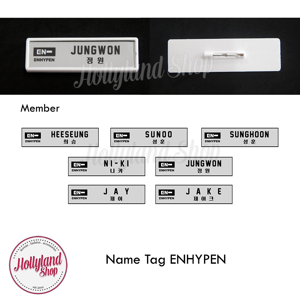 Name ENHYPEN EN- (2pcs) Unofficial Chest Name PlateTAG | Shopee Malaysia