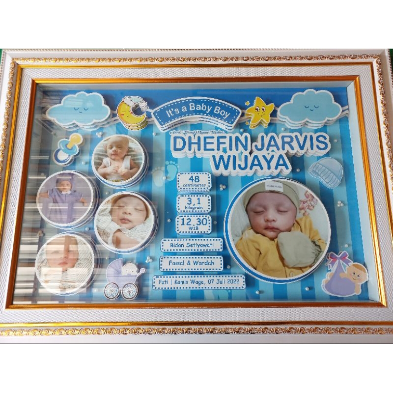 3d Baby Biodata 15R | Baby Name Frame | Birth Board | Baby Frame | Baby ...