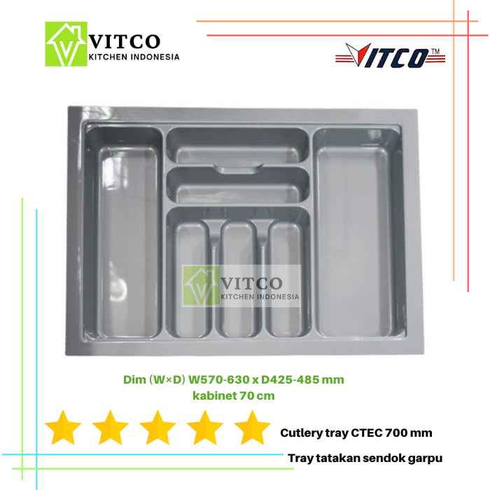 Cutlery Tray Organizer 700 mm VITCO / Cutlery coaster / Cutlery | Shopee Malaysia
