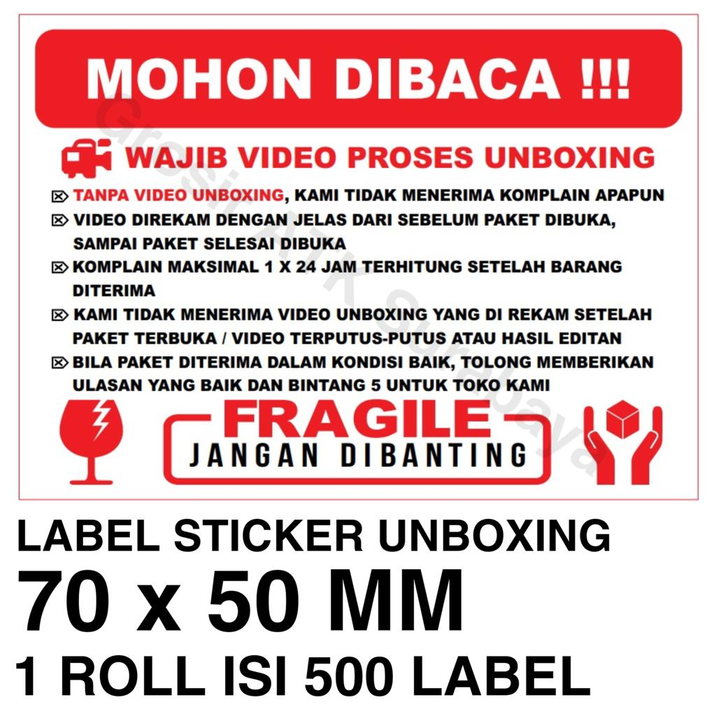 Sticker FRAGILE Label Sticker Do Not Slam Unboxing Video Package 70 X ...