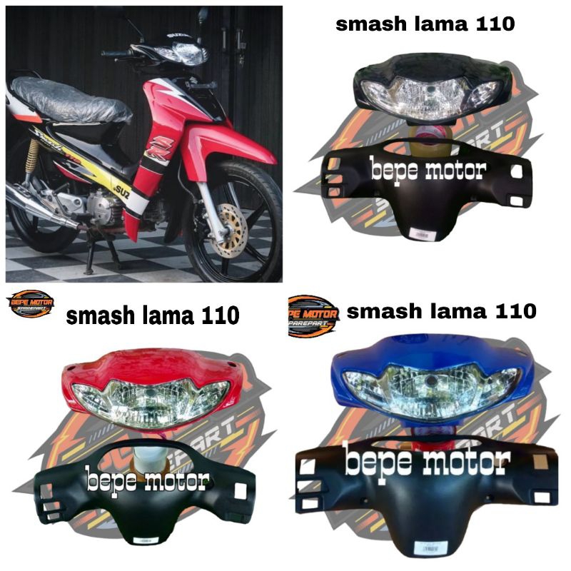 HITAM MERAH Head Shell 1SET Motorcycle SUZUKI SMASH 110 SMASH Old Black ...