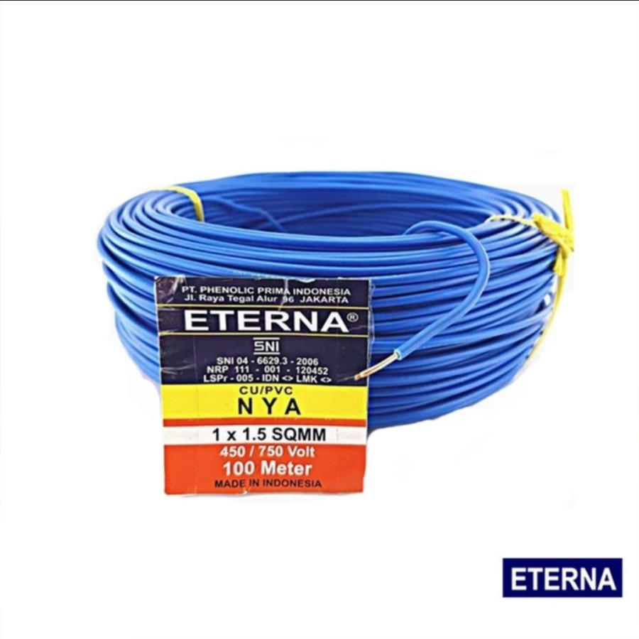 Single Wire Electrical Cable Contains 1 ETERNA NYA 1X1.5 100 Meters 1 ...