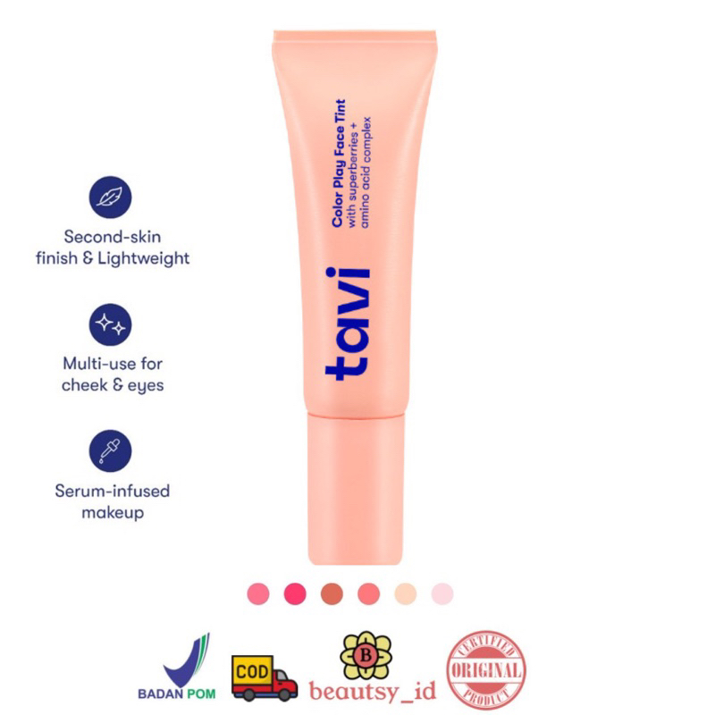 Tavi Color Play Face Tint Blush On 9g Original BPOM 9ml Blushon | Shopee Malaysia