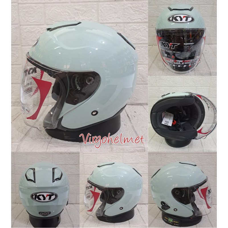 Helm KYT KYOTO SOLID SAGE GREEN NEW COLOR 100% ORIGINAL | Shopee Malaysia