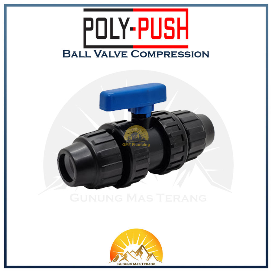 Poly Push Fitting HDPE Ball Valve Compression Bolvalve 50 63 90 mm | Shopee Malaysia