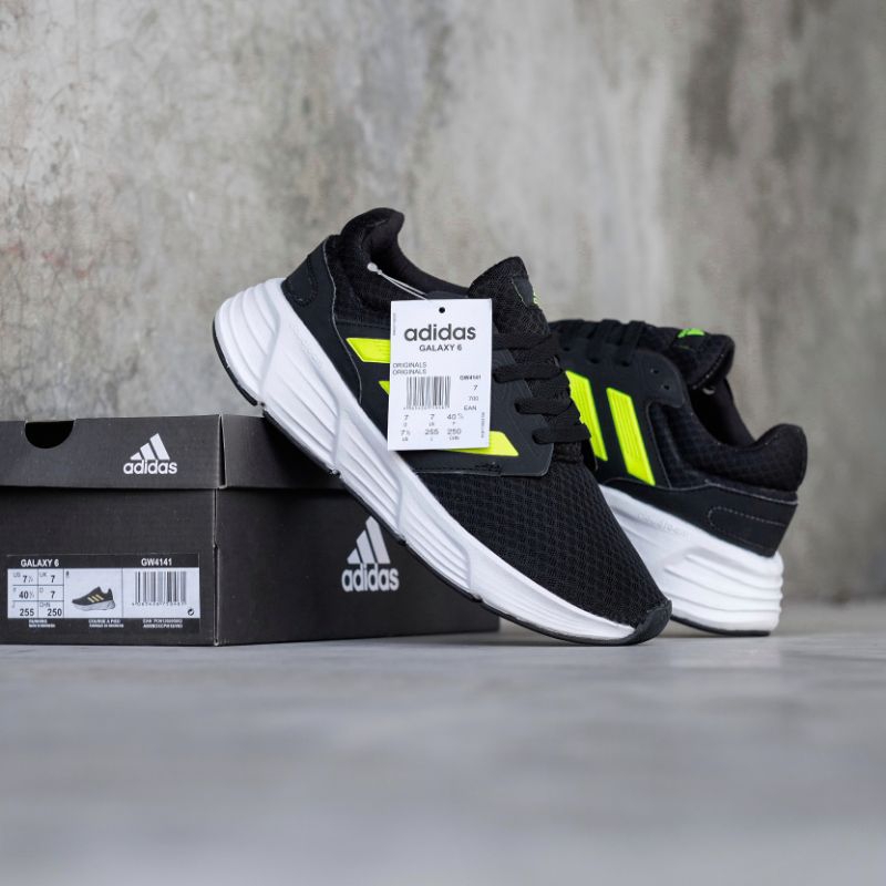 Running Shoes for Men and Women Adidas Galaxy 6 M Core Black Solar ...