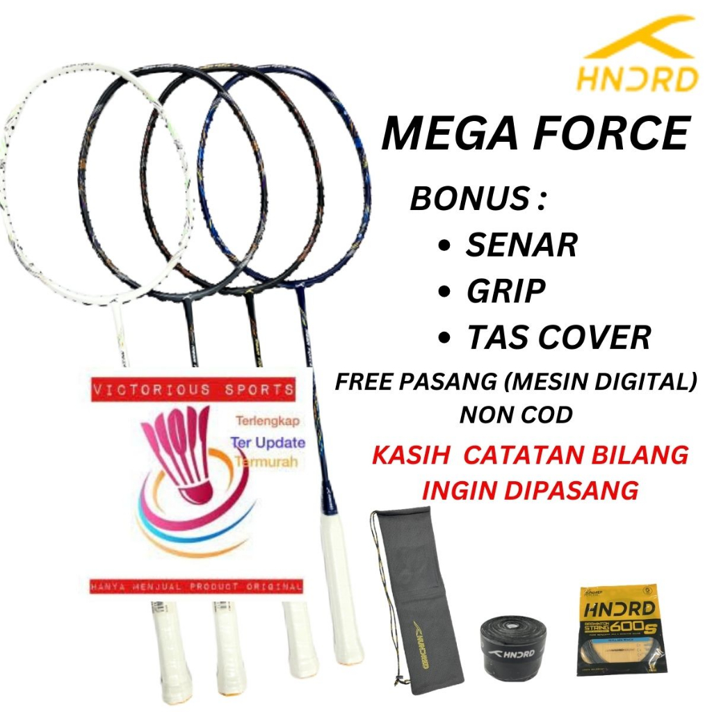 Original MEGA FORCE MEGAFORCE BADMINTON HUNDRED RACKET | Shopee Malaysia