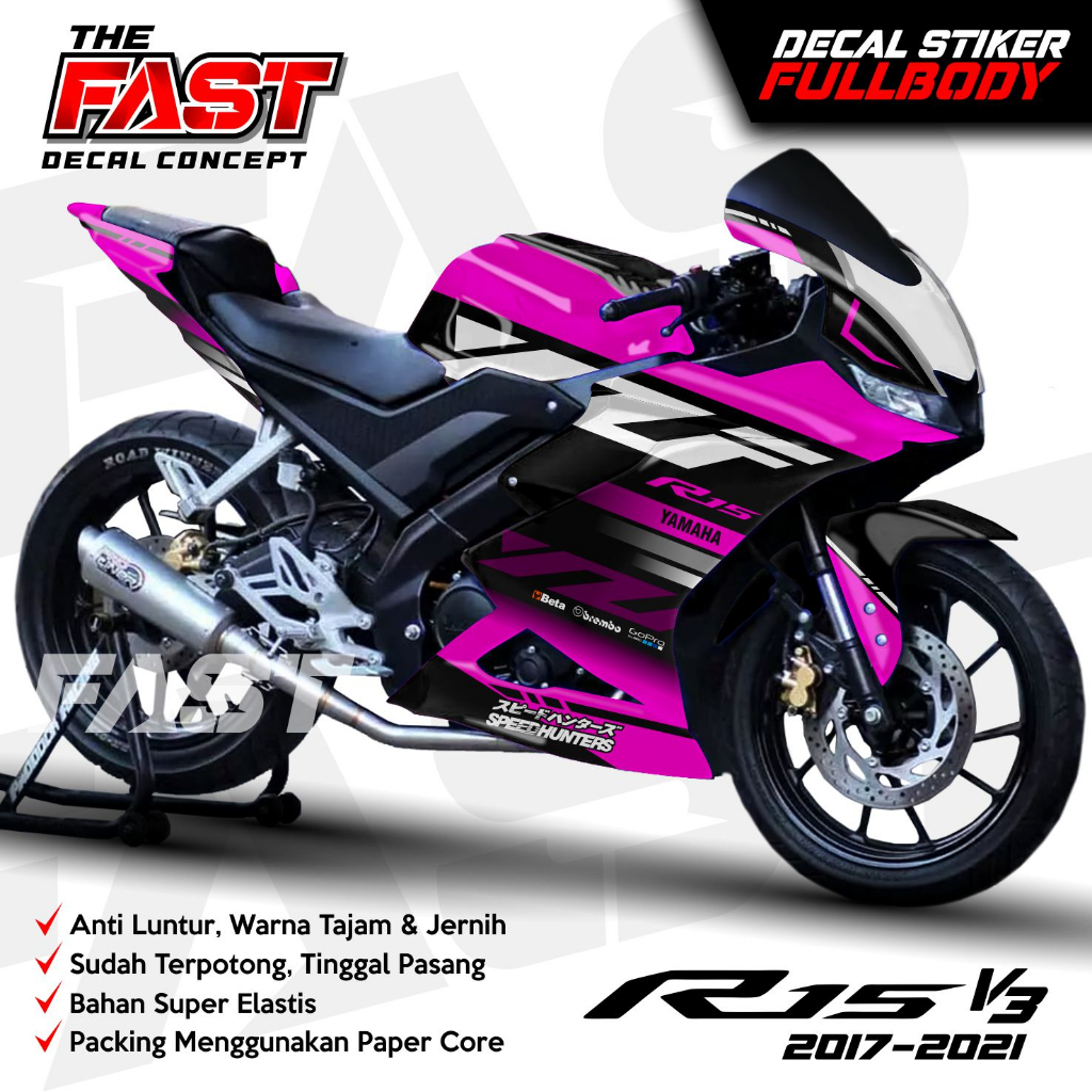 Decal R15 V3 Sticker striping Decal Yamaha R15 V3, Sticker Decal R15 V3 ...