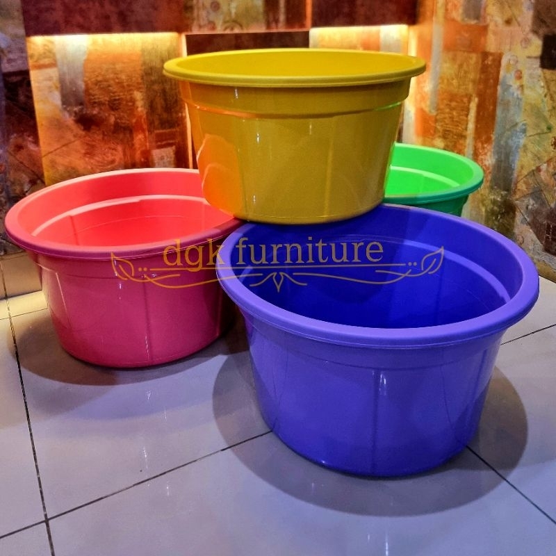 MERAH UNGU HIJAU Basin Basin Basin Bucket Round Container Washing Dough ...
