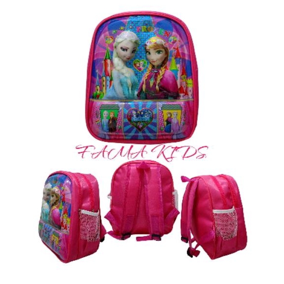 Children's Bag 3D Embossed LED Frozen SD Kindergarten Paud Cartoon ...