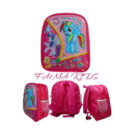 Children's Bag 3D Embossed LED Little pony SD Kindergarten Paud Cartoon ...