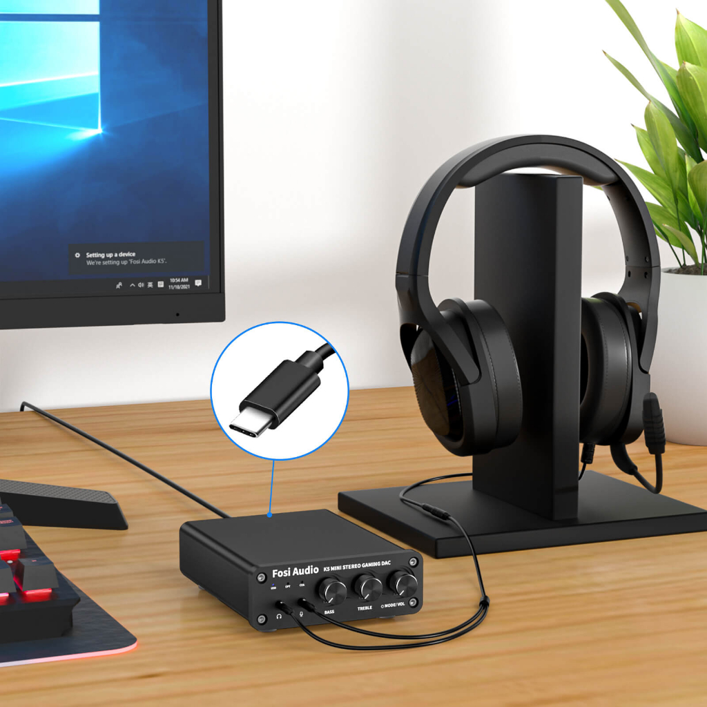 Audio Amplifier Mini Headphones Stereo Gaming DAC HiFi Microphone ...