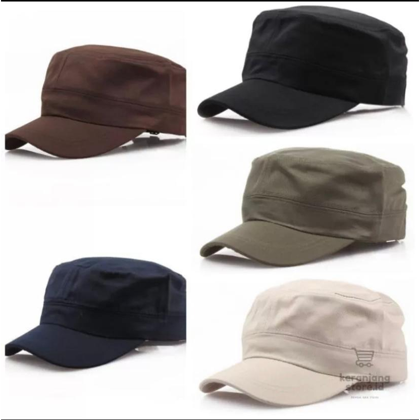 Men's Plain Army Commando Hat | Shopee Malaysia