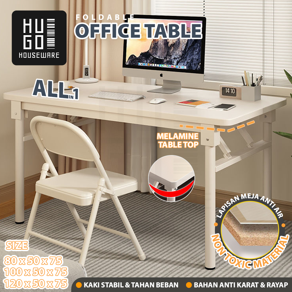 Hugo Portable Folding Office Desk Writing Desk Study Desk Computer Desk ...
