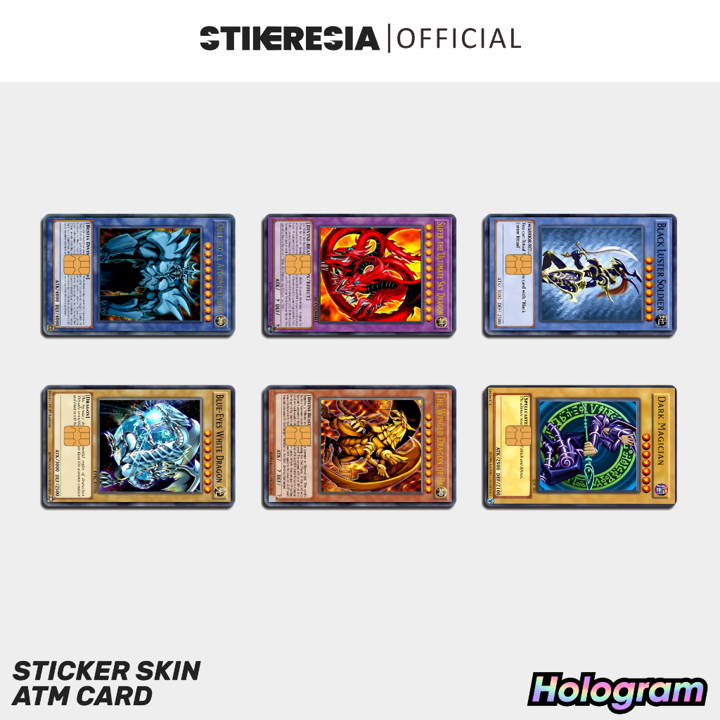 Yu Gi Oh Hologram ATM Sticker - Hologram Anime Emoney Flazz ATM Card ...
