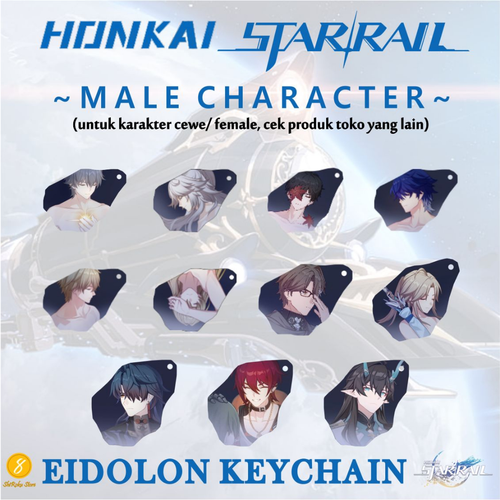 GANTUNGAN Keychain Honkai Star Rail Eidolon Male Character HSR Keychain ...