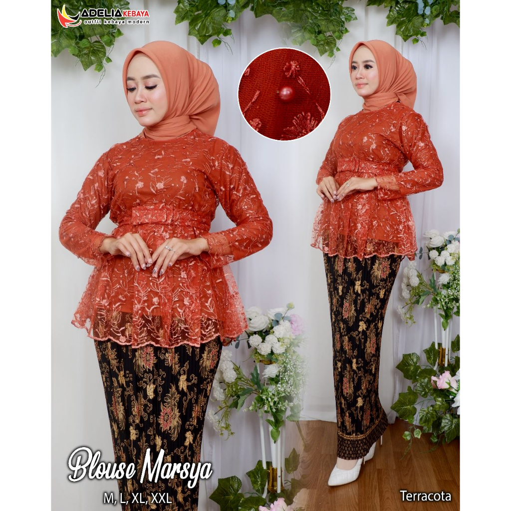 Ade> modern graduation marsya blouse kebaya suit - amanda kebaya ...