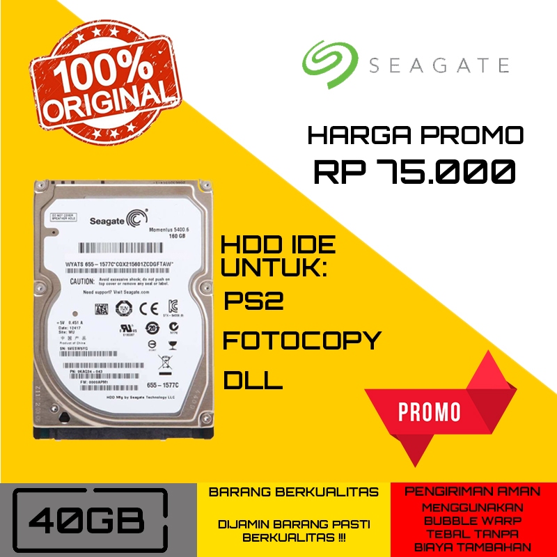 Hdd HARDISK LAPTOP IDE 40GB LAPTOP PS2/PHOTOCOPY ETC | Shopee Malaysia