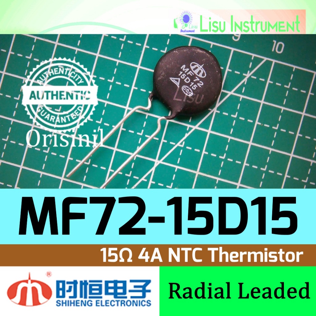 Mf72 15D15 15 4A ±20% NTC Thermistor MF72-15D15 Radial Leaded Shiheng ...