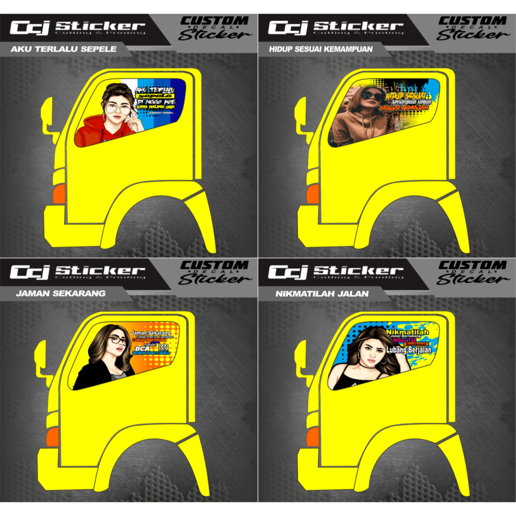 One way Sticker Right And Left Glass Truck Canter, Dyna Truck, Hino ...