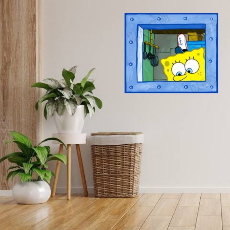 Spongebob wall sticker spongebob window wall sticker | Shopee Malaysia