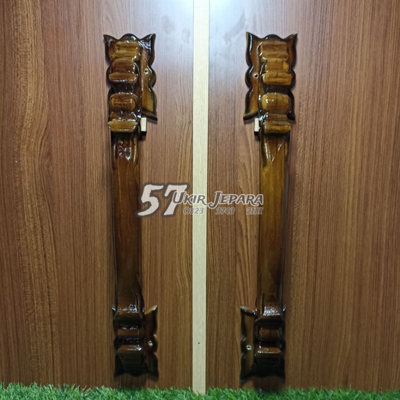 KAYU (Curving 25)handel, handle, Pull, handle, Teak, Carving, Door Pull ...