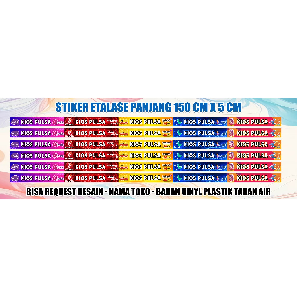 Counter Showcase Sticker Length 150 x 5 cm Quality Maxdecal Vinyl ...