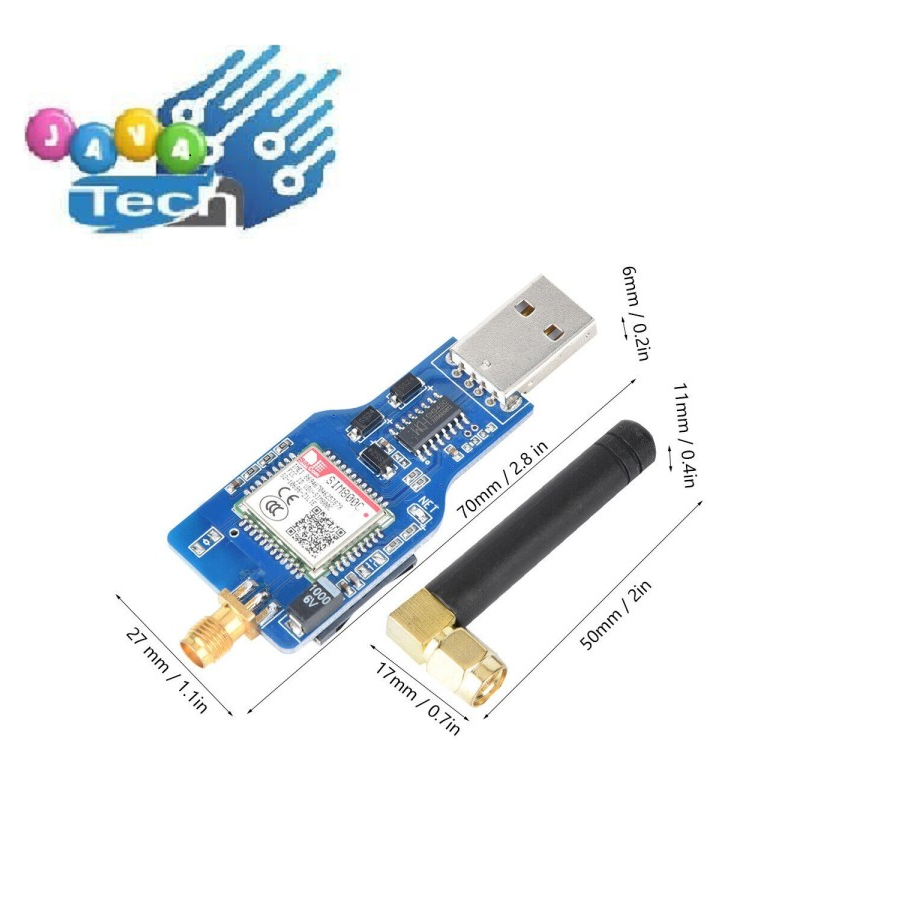 Sim800c USB to GSM GPRS Bluetooth Serial Communication Module | Shopee ...