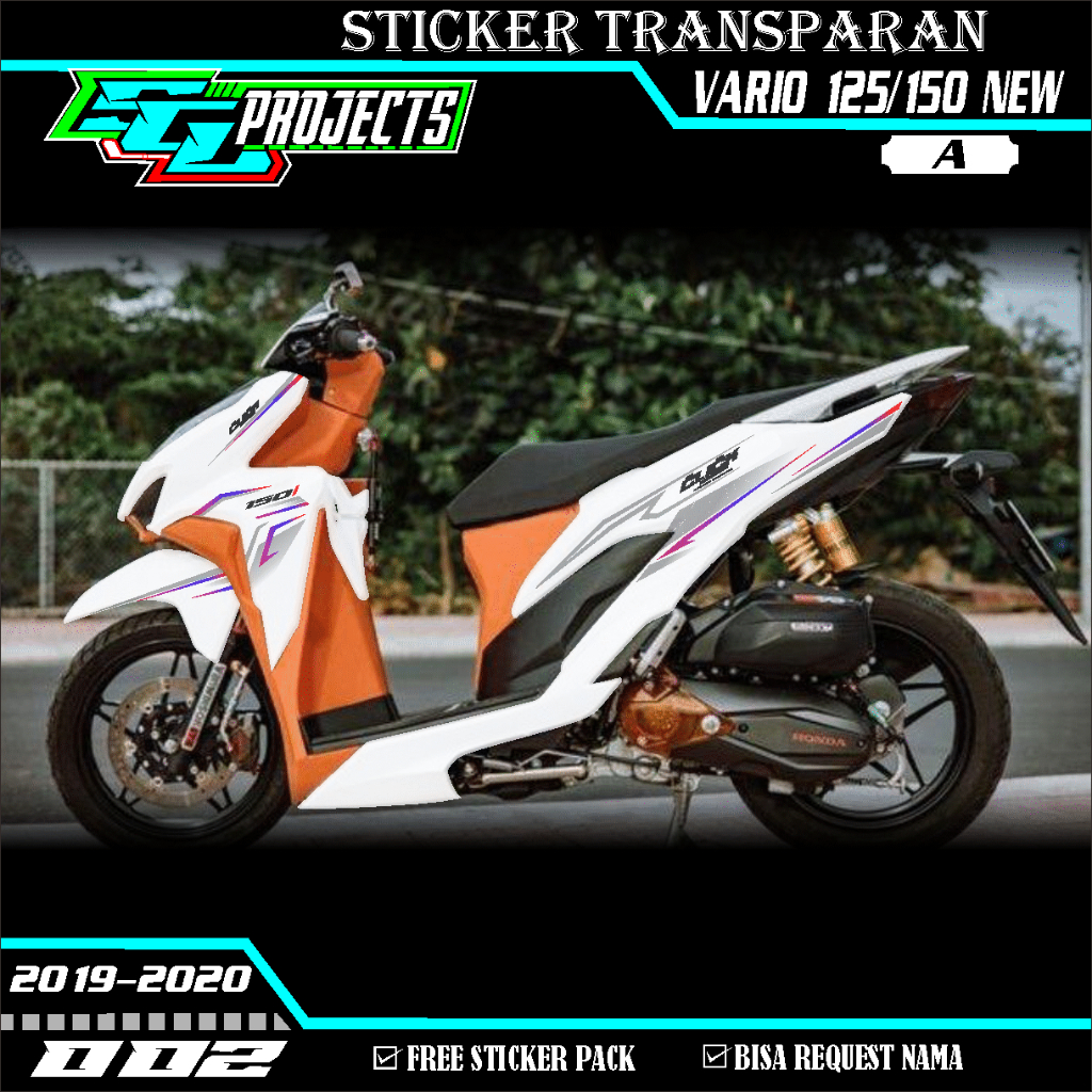 Transparent STRIPING VARIO 125/150 NEW 2019-2020 FACELIFT Variations Of Simple Cool Graphics SGL ...