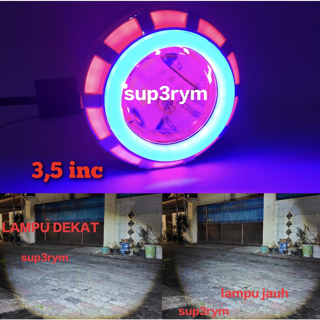 NEW GEN 2 LED PROJI 3.5 INC PROJECTOR HIGH LOW FAR NEAR MOTORCYCLE HEAD ...