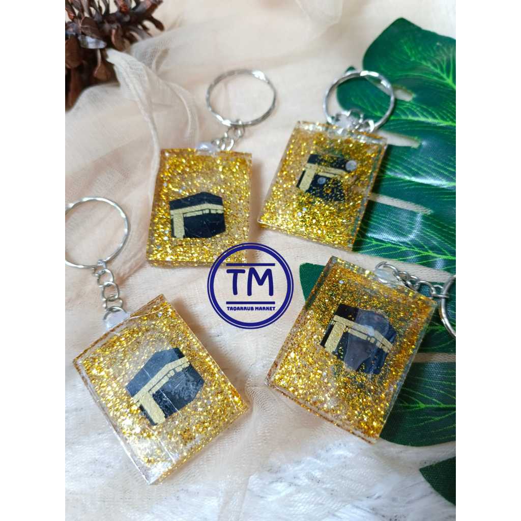 GANTUNGAN (1 Dozen) CRYSTAL Kaaba Keychain Crystal Kaaba Keychain Hajj ...