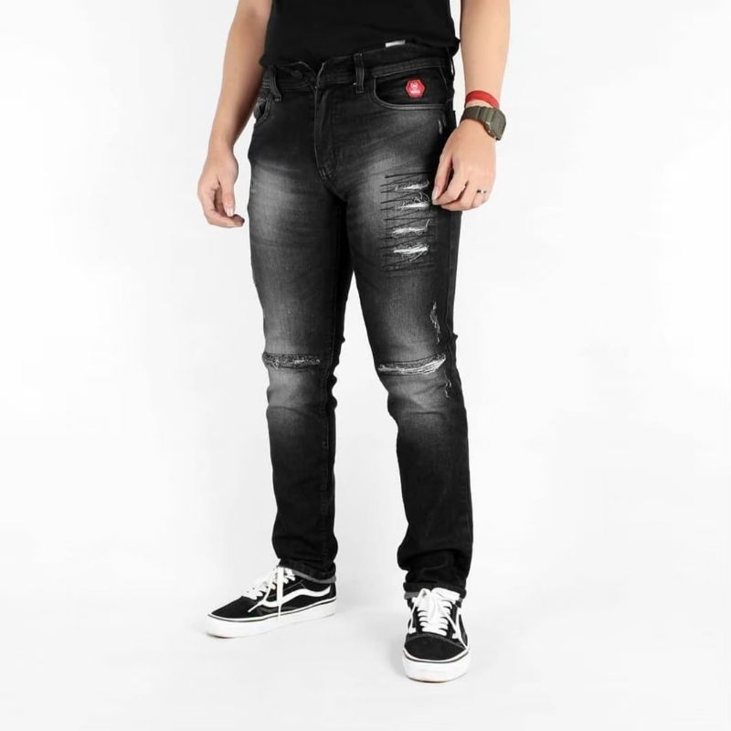 Men's JEANS PREMIUM DISTRO SKINNY JUMBO JEANS BIG SIZE | Shopee Malaysia