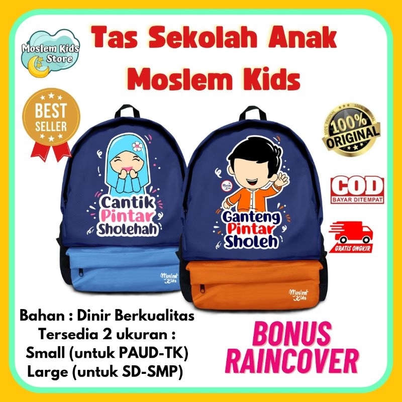 Moslem Kids PAUD-TK-SD School Bags. Islamic Children's Bag (Free ...