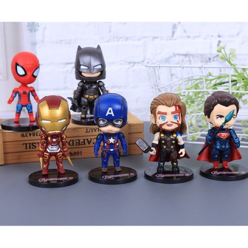 Marvel Avengers Spiderman Ironman Superman Batman Action Figure Cake ...