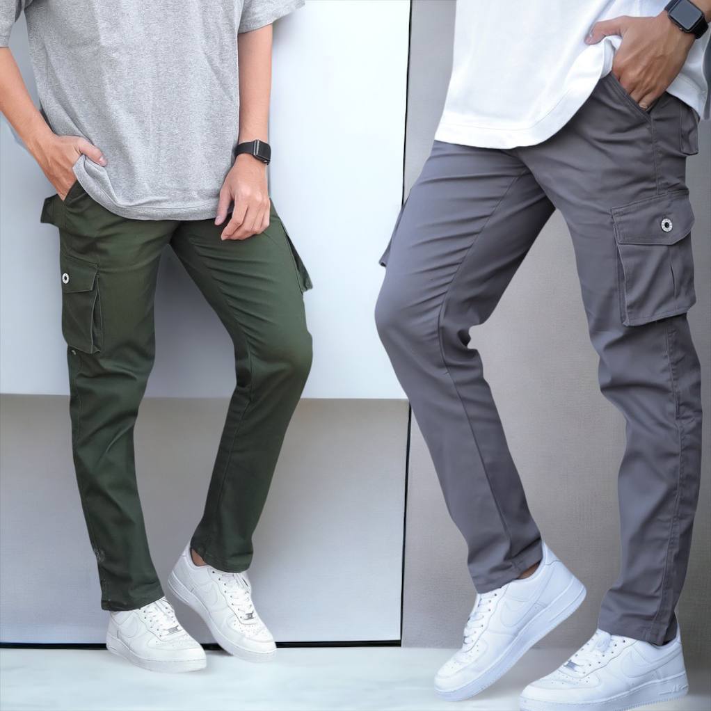 Men's jumbo Long cargo Pants Inflexible Material | Shopee Malaysia
