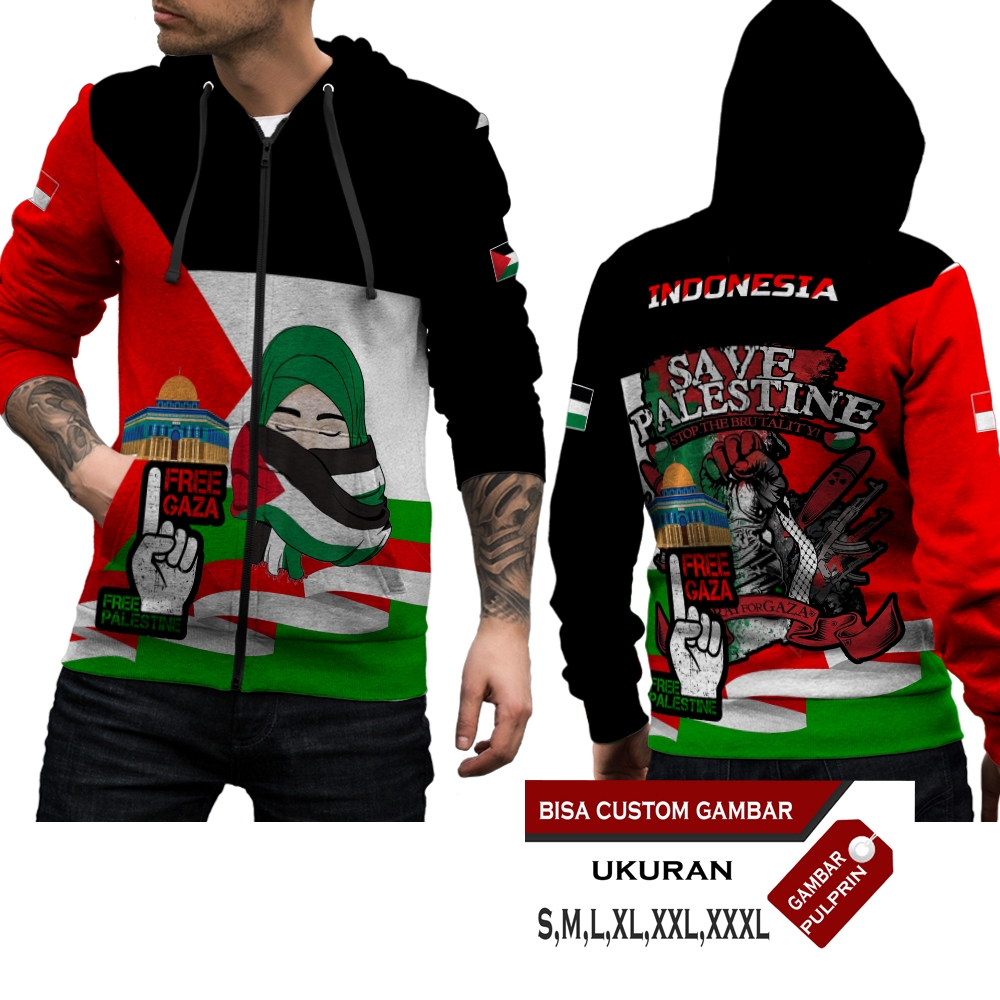 Hoodie Jacket || Unisex Sweater || Freedom PALESTINE Fullprint Custom ...