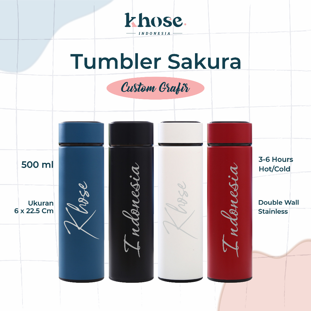 Tumblr Custom Sakura Stainless Laser Engraved 500ml/print Name Logo ...