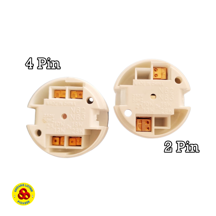 Pl C Light Fittings Stab 2 Pin 4 Pin Socket PL-C Socket G24 | Shopee ...