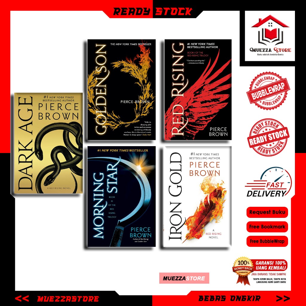 Red Rising (6 book series) by Pierce Brown (Indonesia/English) | Shopee ...