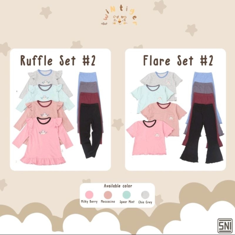 Twin tiger baby RUFFLE SET and FLARE SET I Girls Suit 1-6 Years I ...