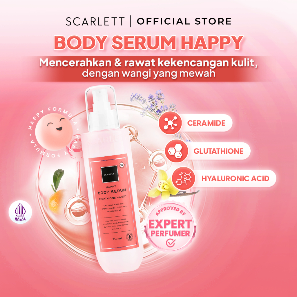 Scarlett Whitening Happy Body Serum Body Serum With A Luxurious