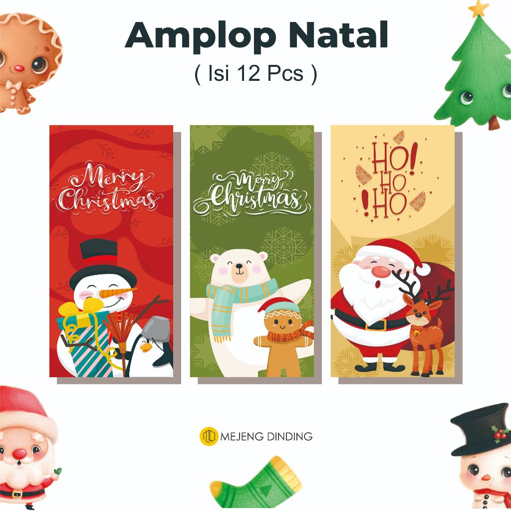 (12 Pcs) Christmas Envelopes / Aesthetic Christmas Envelopes ...
