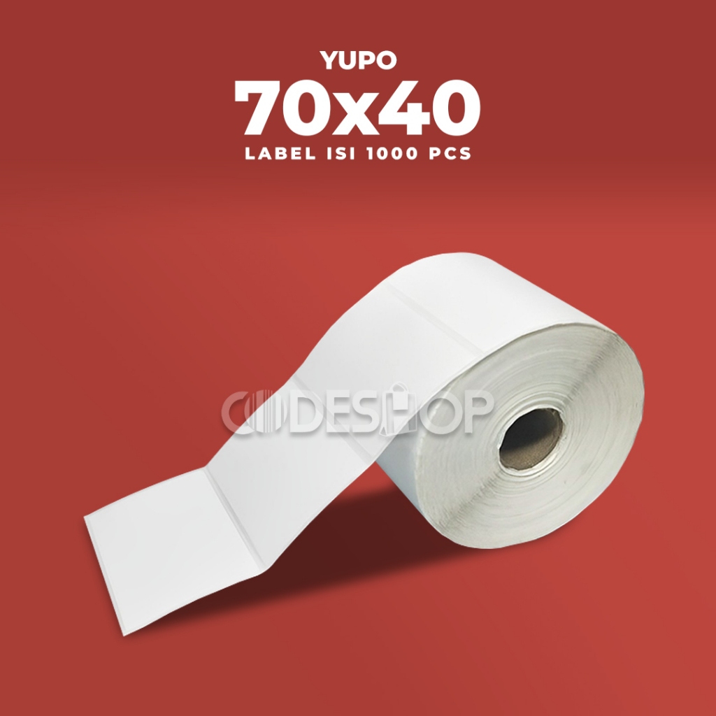 Yupo Sticker Label 70x40mm 70x40 Barcode Sticker 70x40mm 1 Line ...