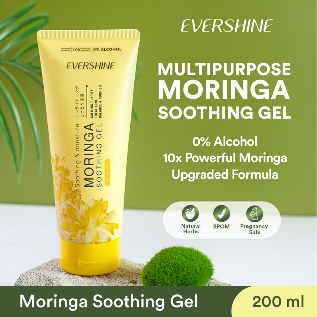 Evershine Moringa Soothing & Moisturizing Gel With Aloe vera For Day & night cream Face & Body ...